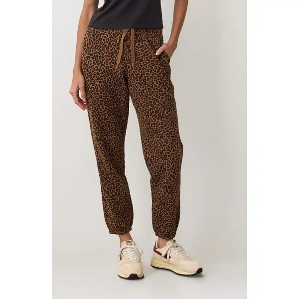 Marine Layer Cloud 9 Fleece Print Sweatpants - Leopard