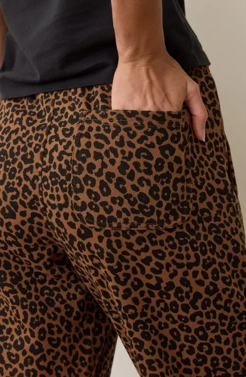 Marine Layer Cloud 9 Fleece Print Sweatpants - Leopard