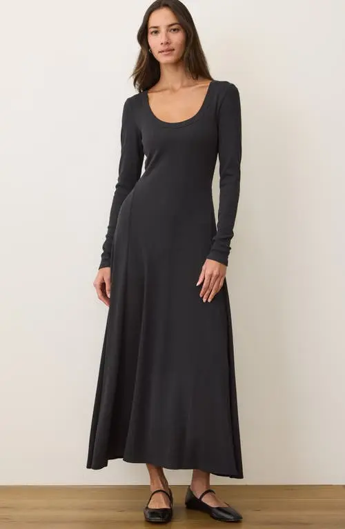 sleeveless flare dress Sleeveless Boatneck Fit & Flare Dress (Denim Blue) – Betabrand main image 0