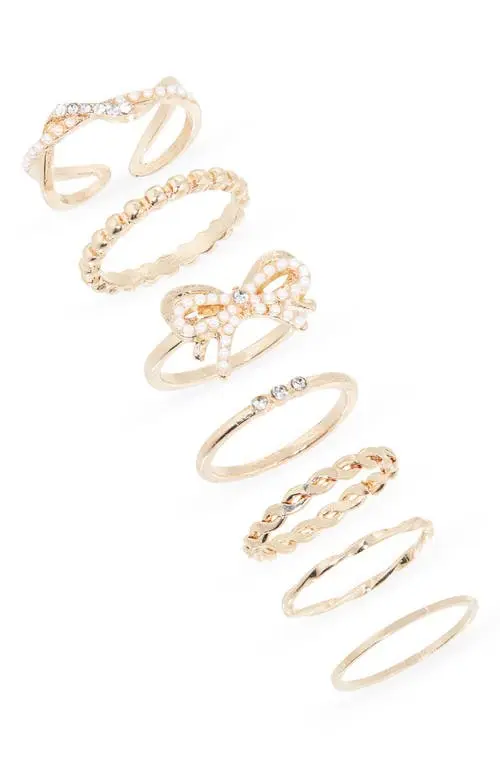 Bp. Set Of Seven Rings - Gold