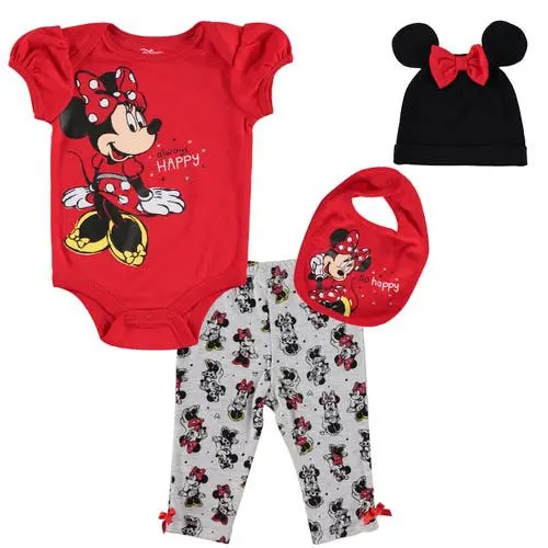 Disney Minnie Mouse 4-piece Layette Set - Red
