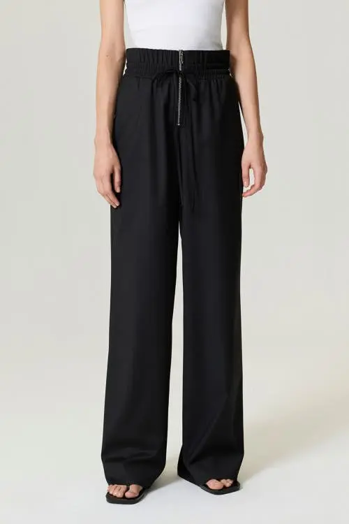 NOCTURNE Drawstring Waist Relaxed Trousers