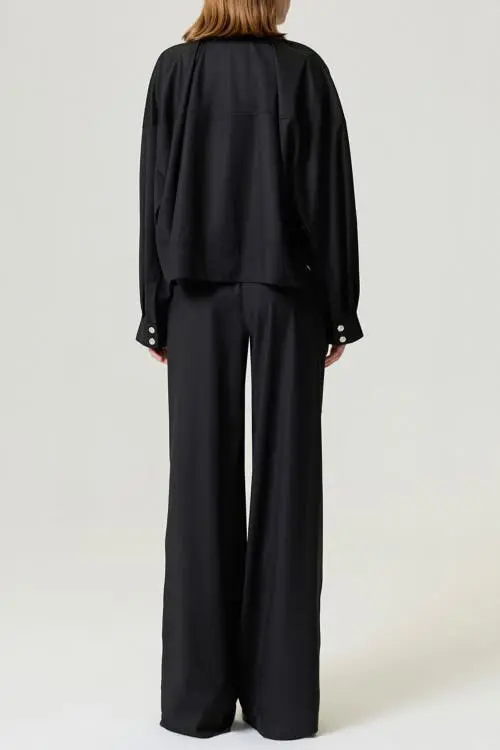NOCTURNE Drawstring Waist Relaxed Trousers