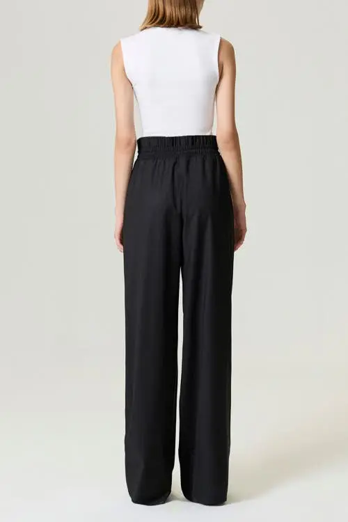 NOCTURNE Drawstring Waist Relaxed Trousers
