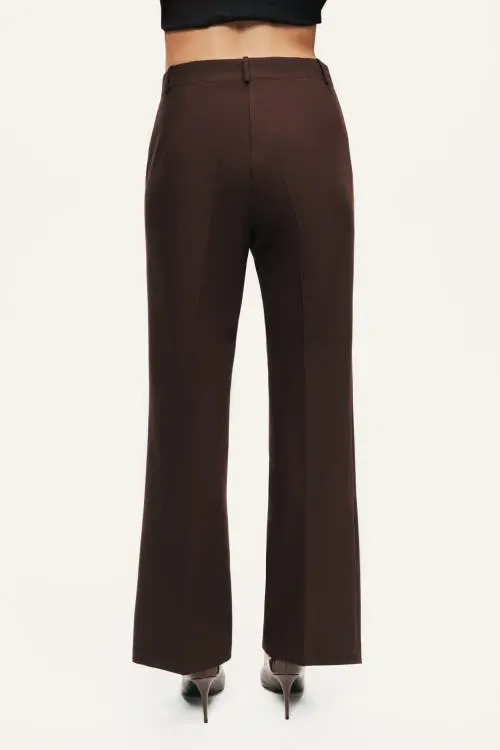 NOCTURNE Classic Mid-rise Tailored Trousers