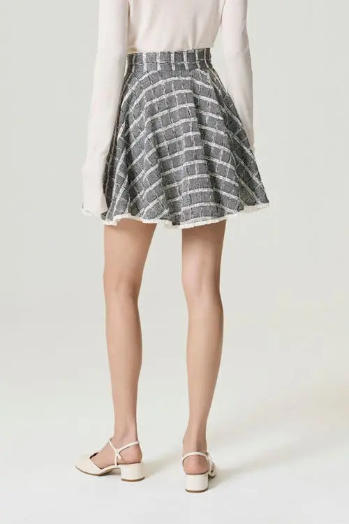 NOCTURNE Ruffled Hem Mini Skirt