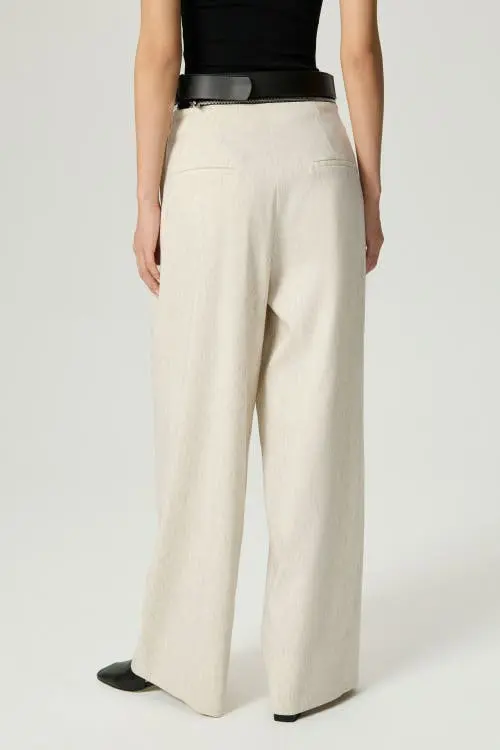 NOCTURNE Pleated Wide-leg Trousers