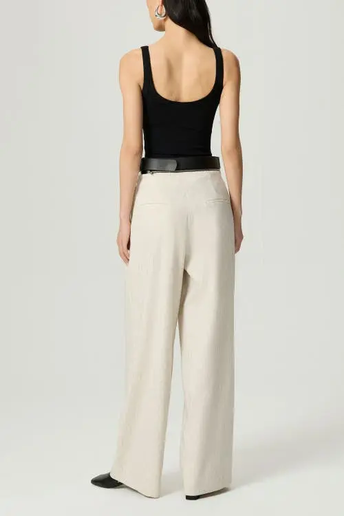 NOCTURNE Pleated Wide-leg Trousers