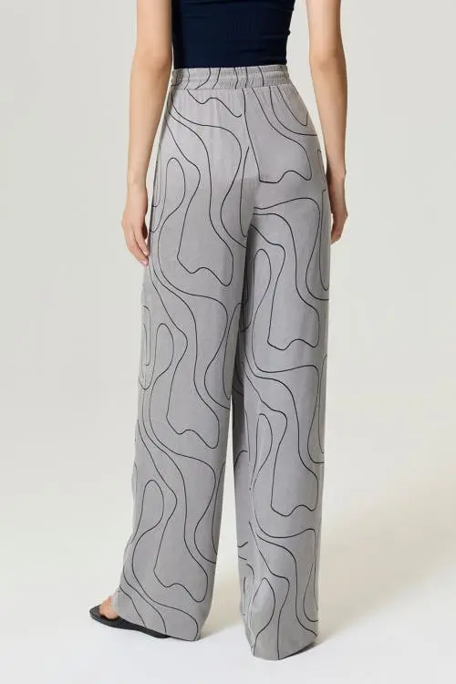 NOCTURNE Flowy Wide-leg Tailored Pants