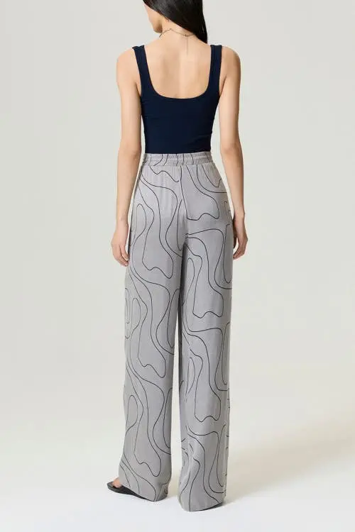 NOCTURNE Flowy Wide-leg Tailored Pants
