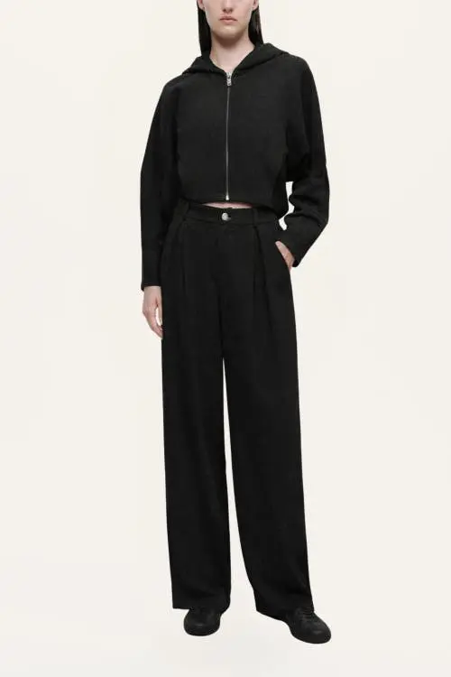 NOCTURNE High-rise Cigarette Trousers - Black
