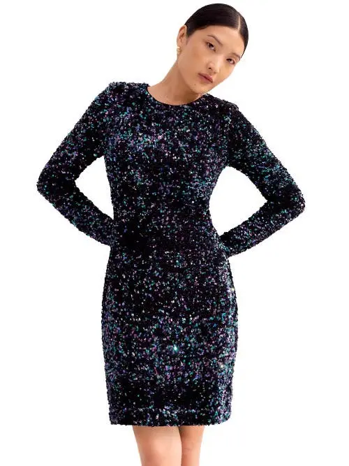 RO&ZO Evie Cluster Sequin Dress