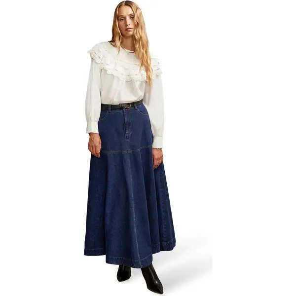 RO&ZO Denim Maxi Skirt