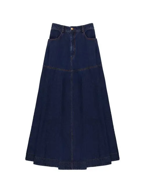 RO&ZO Denim Maxi Skirt