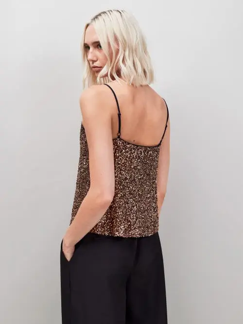 RO&ZO Sequin V-neck Cami