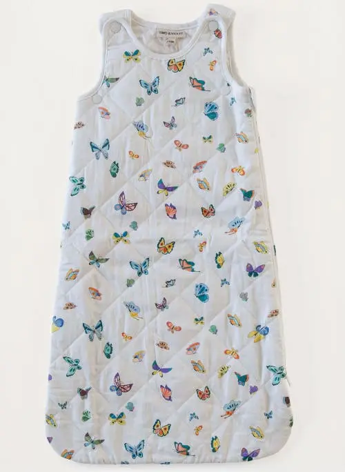 TIMO & VIOLET Madame Butterfly Sleep Sack - White