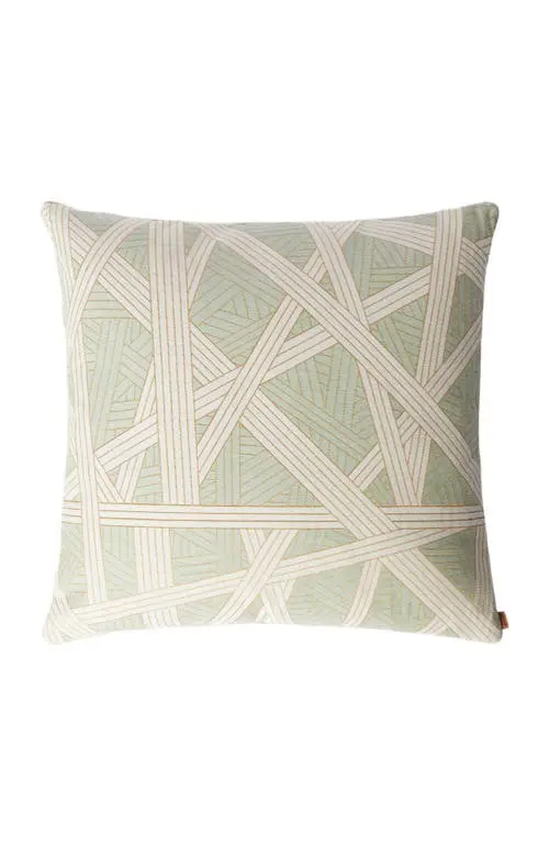 Missoni Nastri Cushion 60x60 Cm With Contrasting Stitching - Green