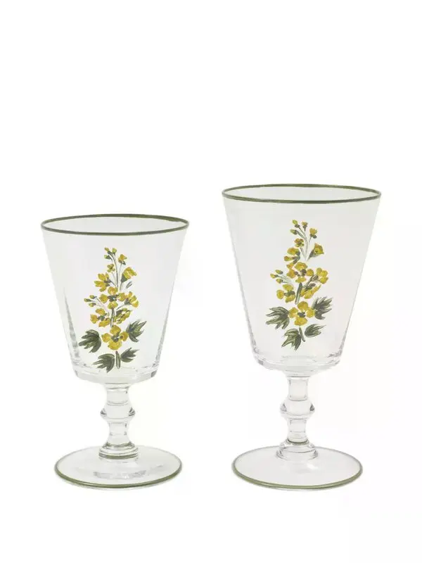 CABANA Murano Primrose Hand-painted Wine Glass