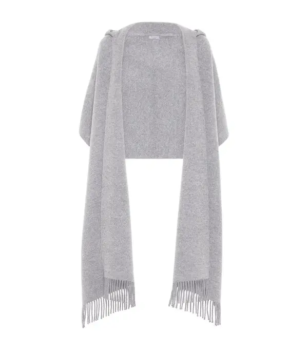 Brunello Cucinelli Wool-cashmere Hood Scarf - Grey