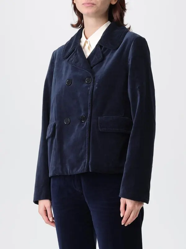 Aspesi Double Breasted Jacket - Blue