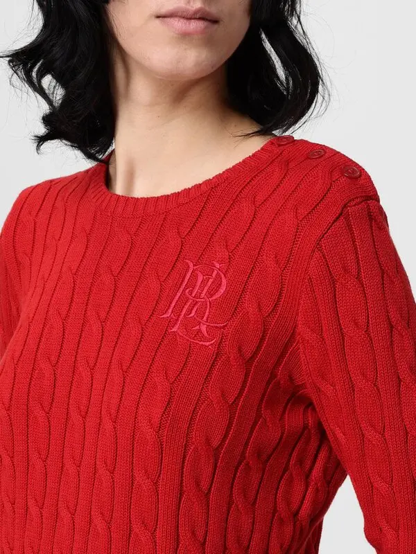 Ralph Lauren Cable Knit Sweater With Button Detail