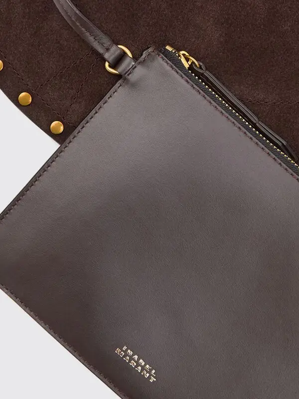 Isabel Marant Étoile Studded Shoulder Bag - Coffee