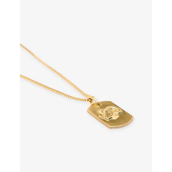 Maje Zodiac Plaque Metal Necklace - Aries