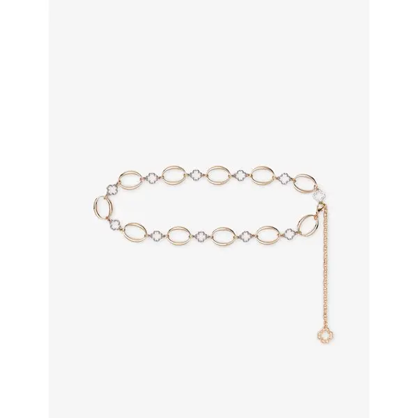 Maje Clover Metal Chain Belt - Silver/gold