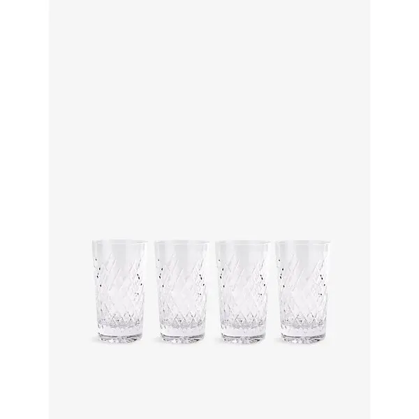SOHO HOME Barwell Highball Crystal-glass Tumblers Set Of Four - One-color
