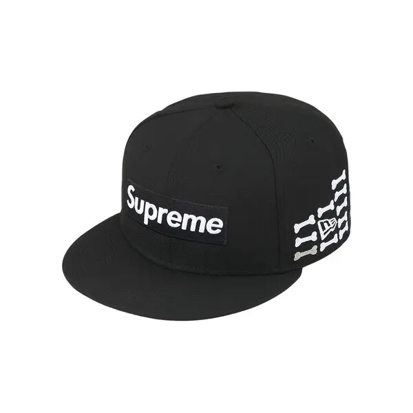 Supreme Bones Box Logo New Era Cap - Black
