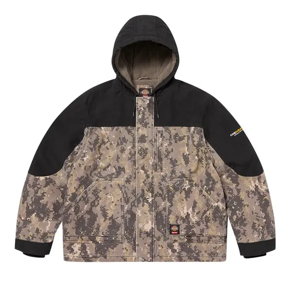Supreme X Dickies Cordura Hooded Work Jacket - Brown | Editorialist