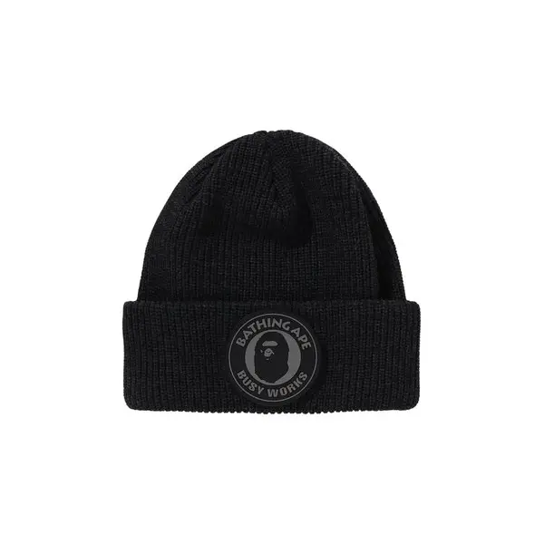 A BATHING APE Busy Work Knit Cap - Black
