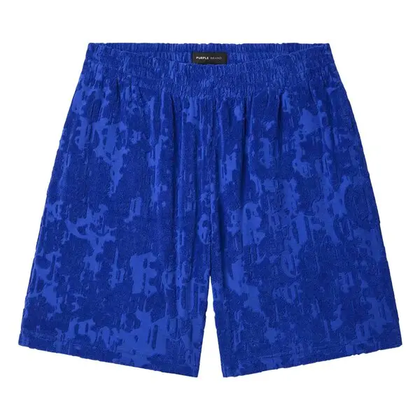 PURPLE BRAND Terry Pull-on Shorts - Blue