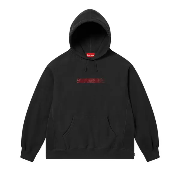 Supreme Swarovski Motion Logo Hooded Sweatshirt - Black | Editorialist