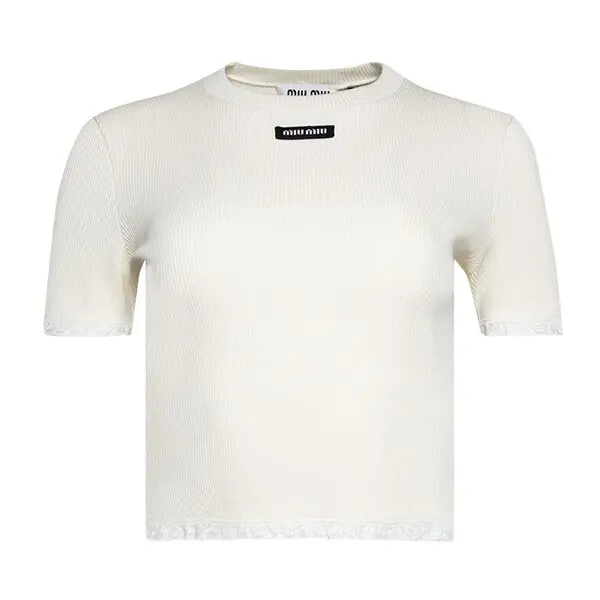 Miu Miu Short-sleeve Tee - White