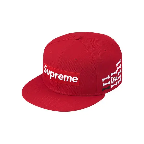 Supreme Bones Box Logo New Era Cap - Red