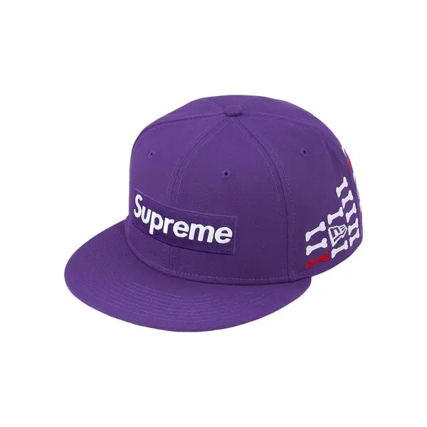 Supreme Bones Box Logo New Era - Purple