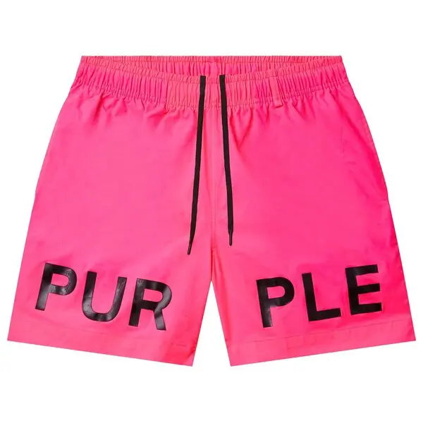 PURPLE BRAND Wordmark Swim Shorts - Pink
