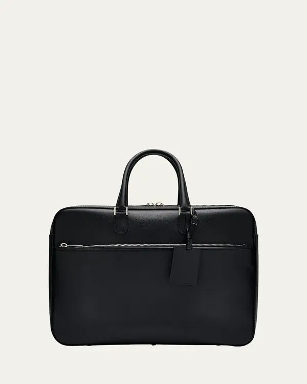 VALEXTRA Avietta Millepunte Calfskin Travel Suitcase - Nero