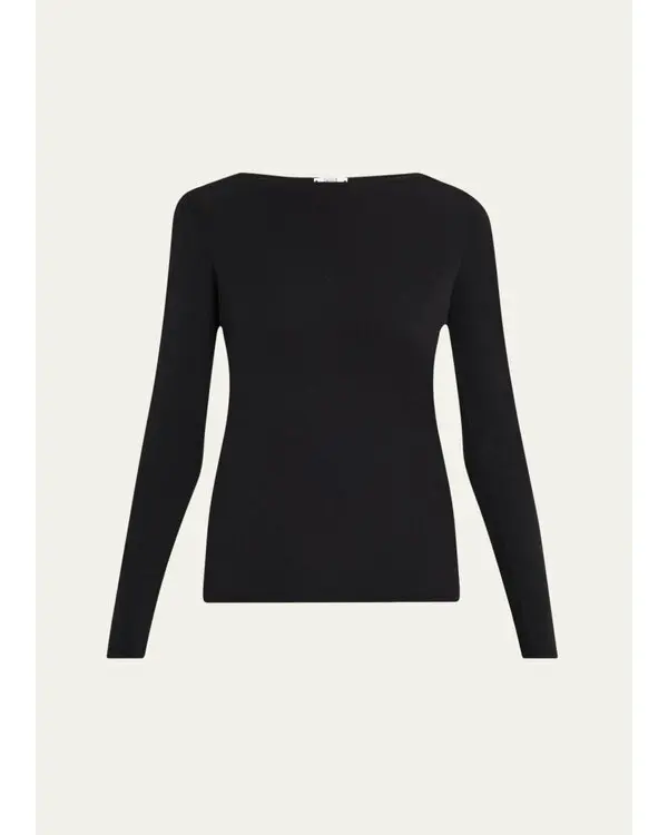 Wolford Pure Bateau-neck Jersey Top - White