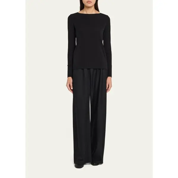 Wolford Pure Bateau-neck Jersey Top
