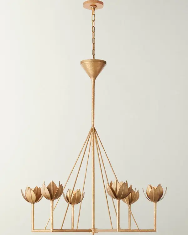 VISUAL COMFORT & CO. Alberto Large Single Tier Chandelier Julie Neill - Antique Gold Leaf