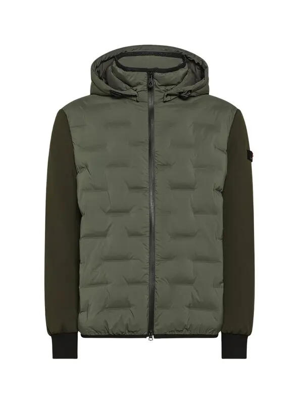 Peuterey Quilted Jacket With Hood - Green