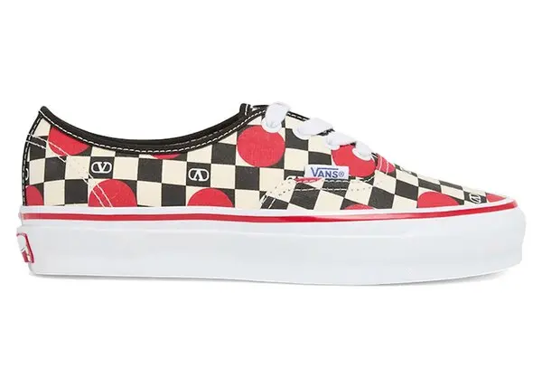 VANS Authentic Valentino Garavani Checkerboard Sneakers - Black/white/red