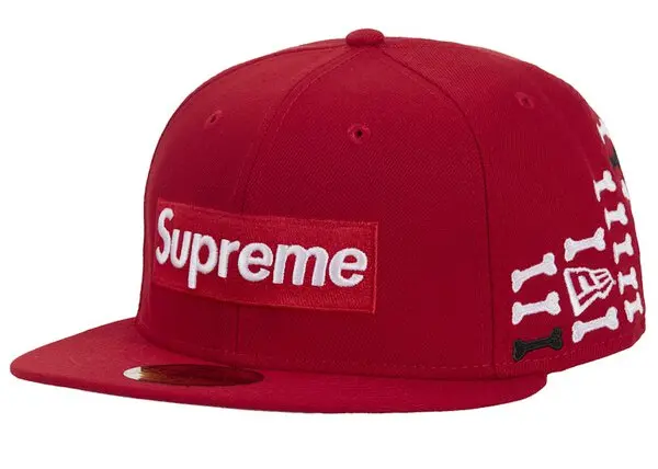Supreme Bones Box Logo New Era 59fifty Fitted Cap - Red