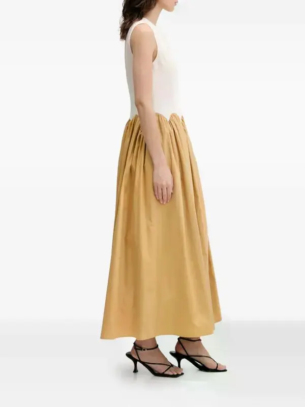 NEVER FULLY DRESSED Monika Scalloped-detail Midi Dress