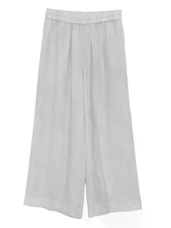 JAMES PERSE Linen Wide-leg Trousers - Grey