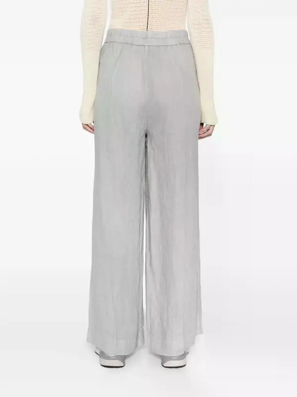 JAMES PERSE Linen Wide-leg Trousers - Grey