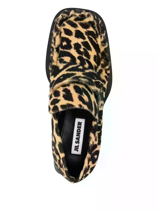 JIL SANDER Leopard-print Loafers