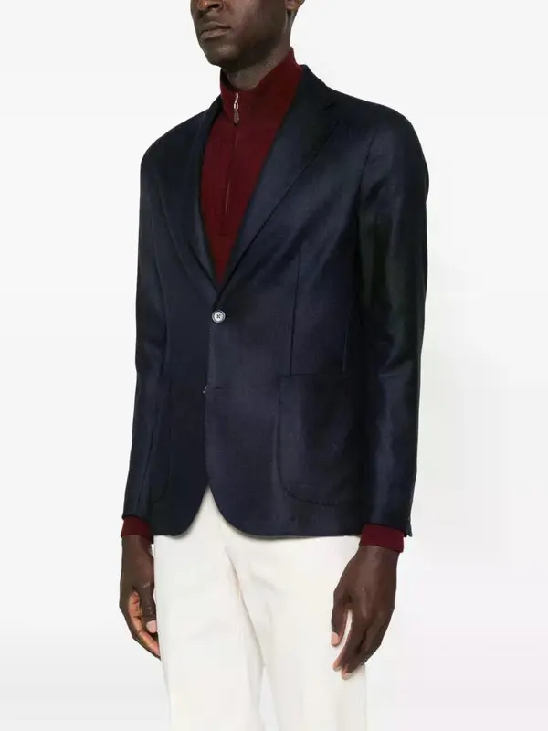 BARBA NAPOLI Single-breasted Blazer - Blue